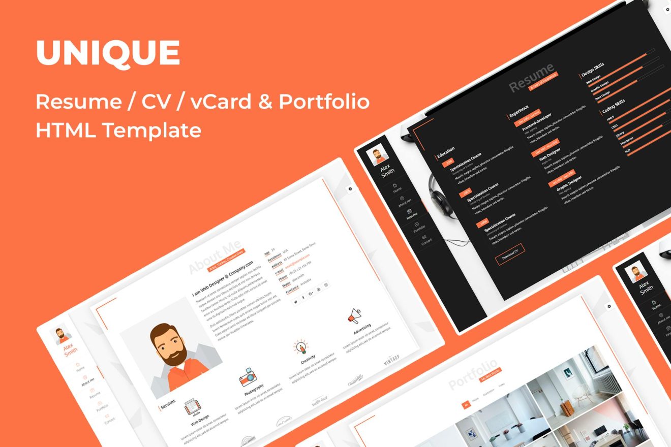 CV/Resume Template Animated, vCard, resume, CV, Powerful Portfolio ...