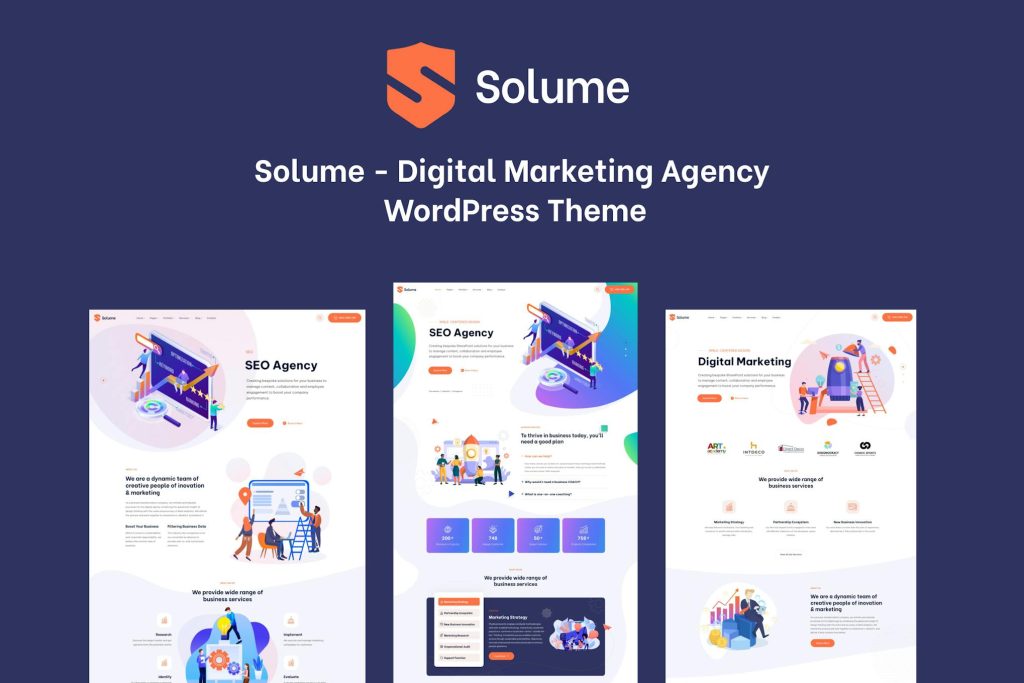 Digital Marketing WordPress Theme - Solume Solume is a robust Digital ...