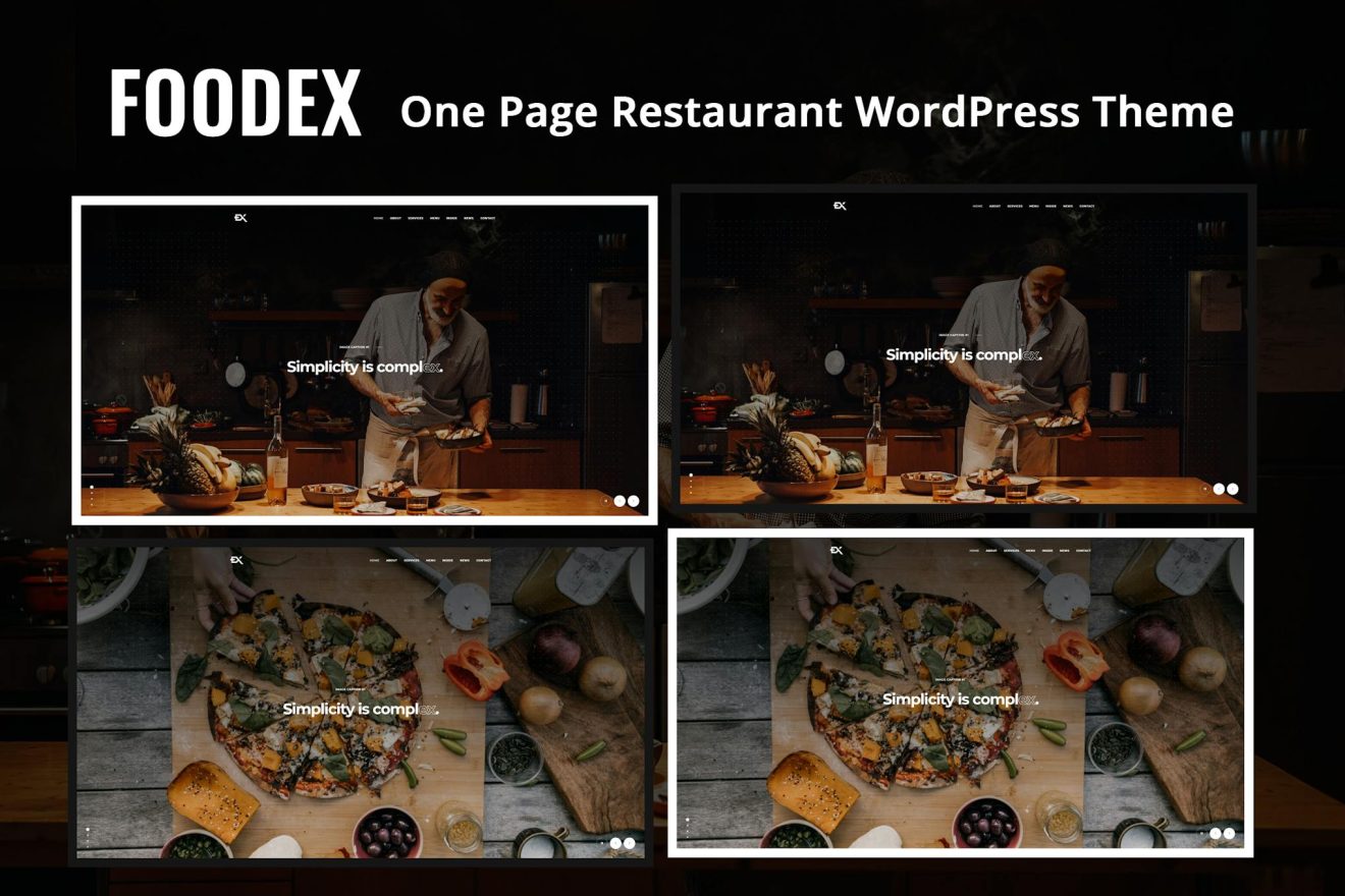 Foodex - One Page Restaurant WordPress Theme bakery, bar, burger, cafe ...