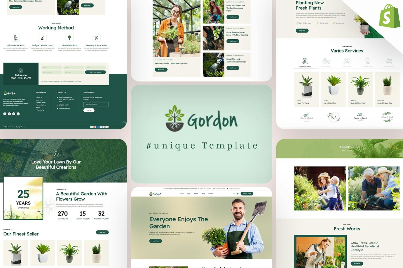 Gordon - Responsive Gardening Shop Shopify Theme Garden Materials ...