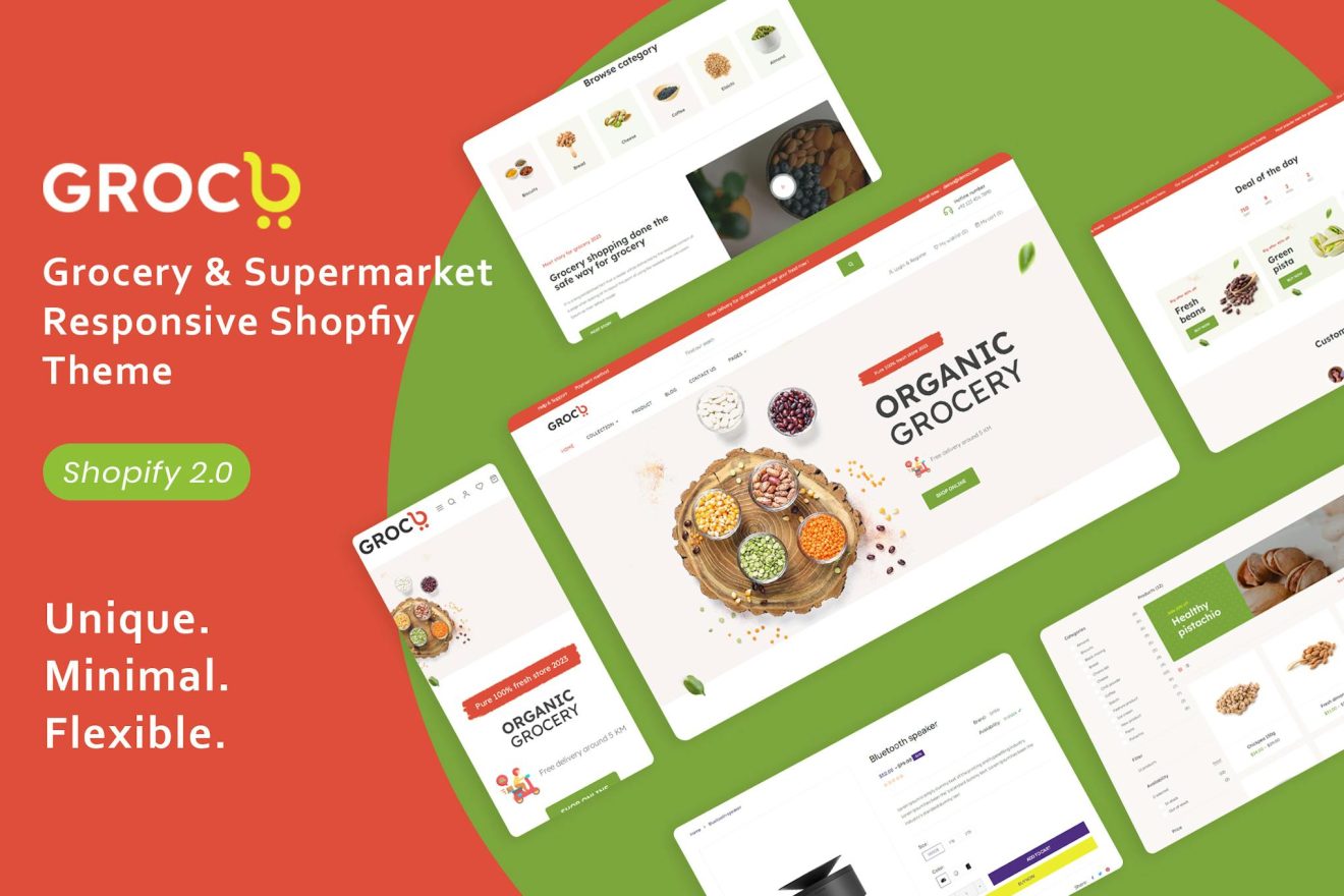 Groco - Grocery & Supermarket Shopify Theme Shopify Grocery Shop ...