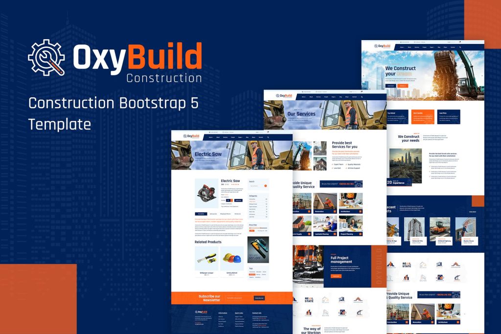 House Builder Website Template - OxyBuild The slideshow looks ...