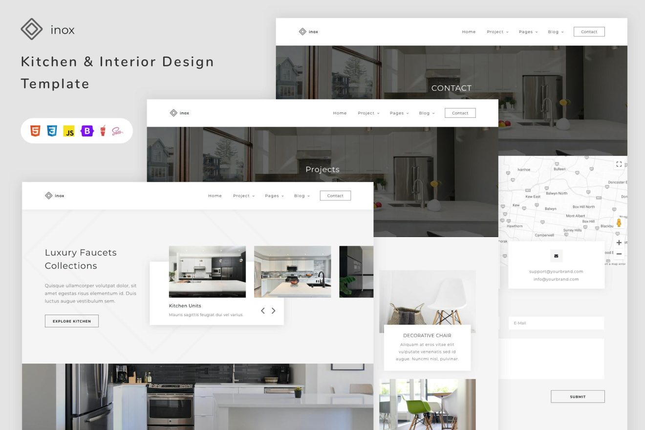 inox - Kitchen & Interior Design Template architect, architecture ...