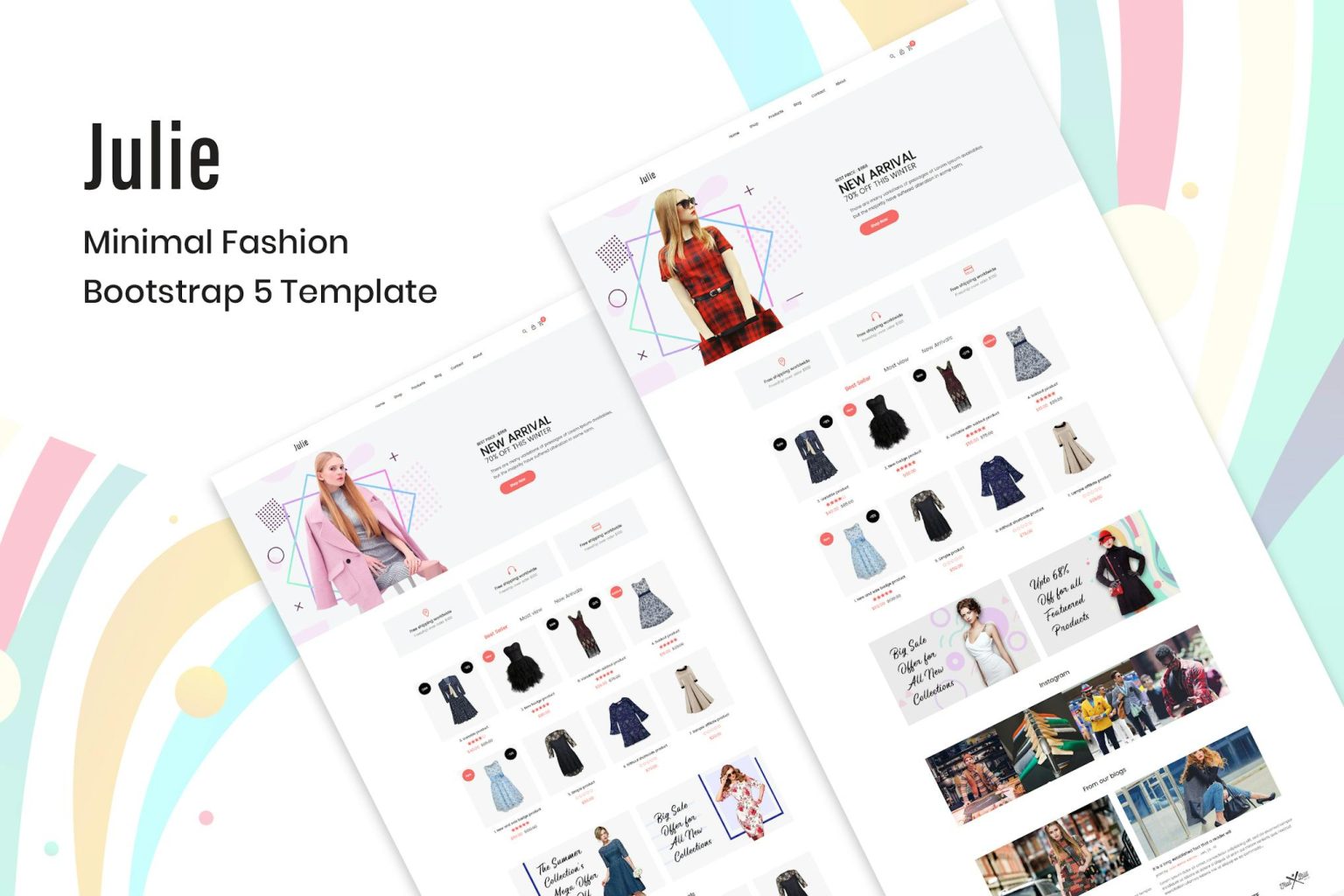Julie – Minimal Fashion Bootstrap 5 Template Minimal Fashion Bootstrap ...