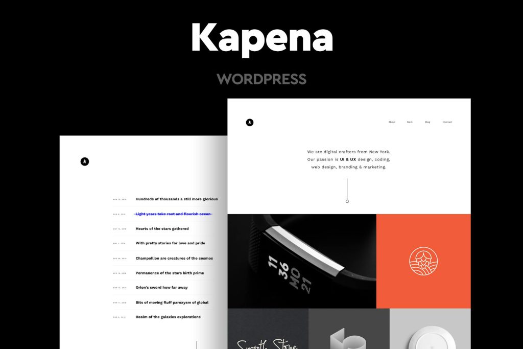 Kapena - Minimal Portfolio WordPress Theme Minimalist portfolio ...