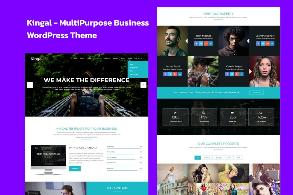Kingal - MultiPurpose WordPress Theme Kingal – Multi-Purpose One Page WordPress Theme is a ...