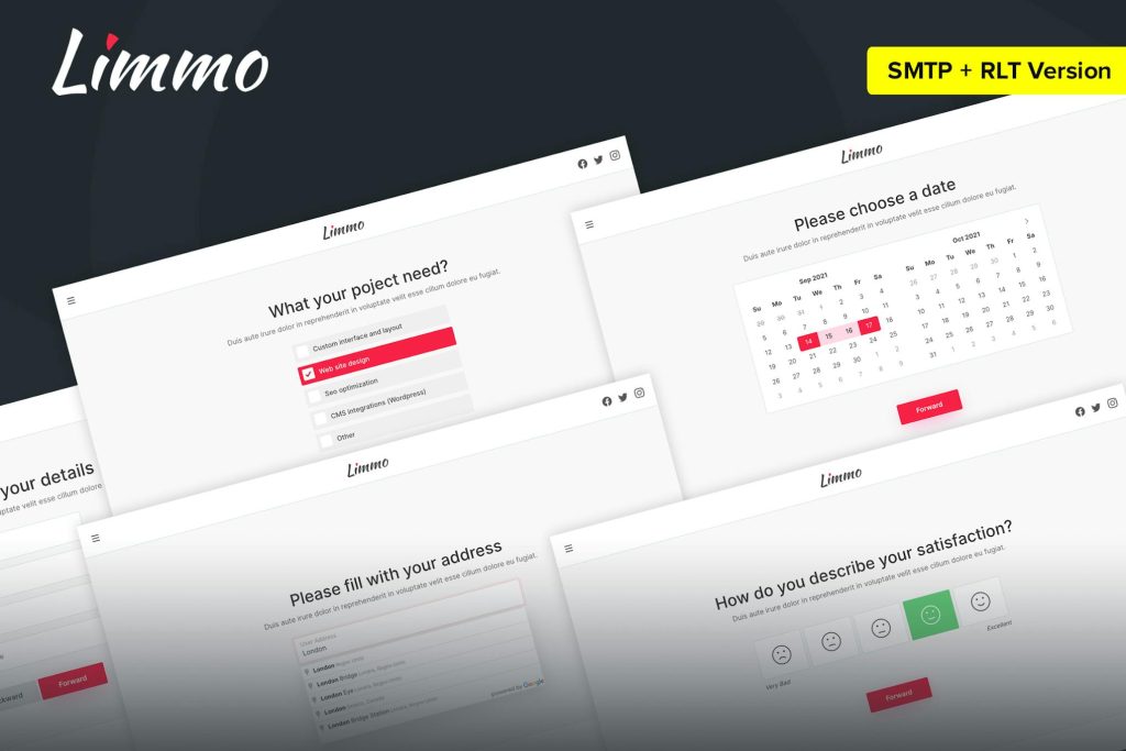Limmo - Multipurpose Form Wizard Catch new potential customers and ...
