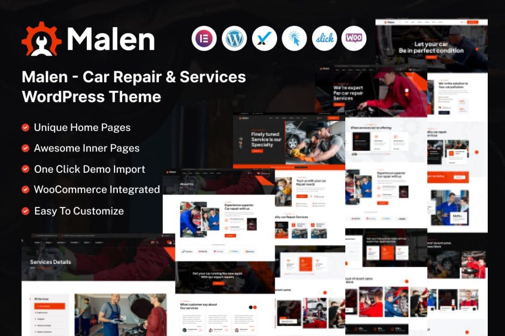 Malen - Car Service & Repair WordPress Theme Malen – Car Service ...