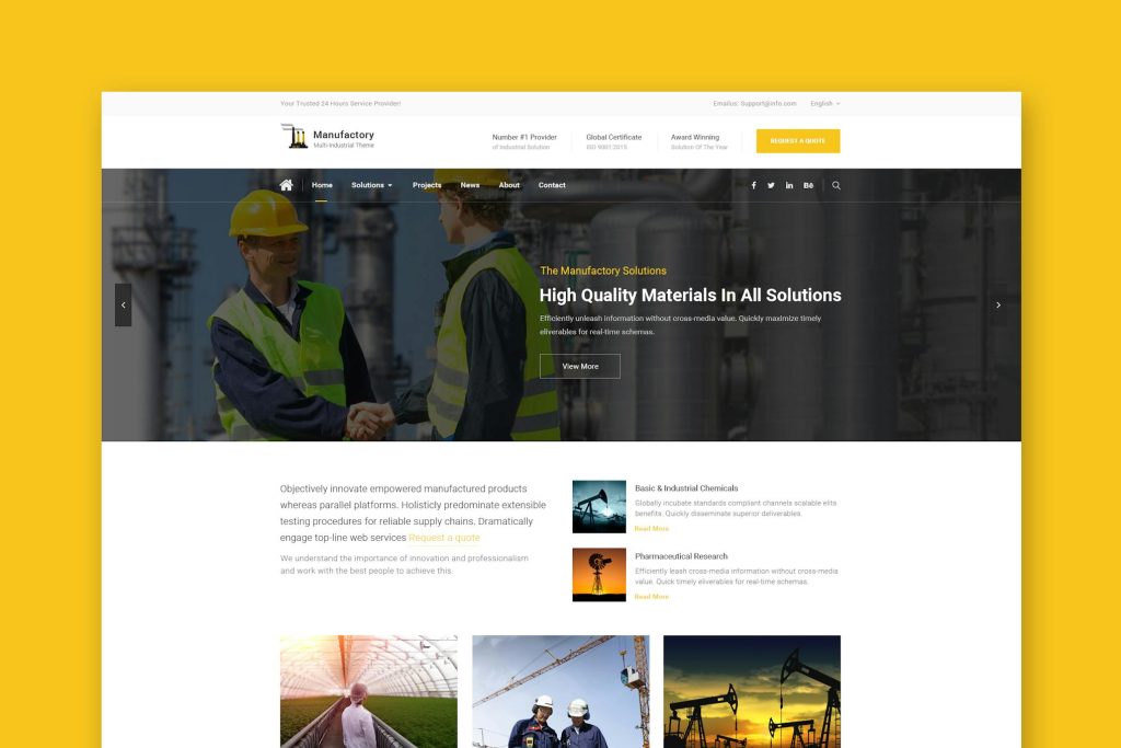 Manufactory: Multi-Industrial HTML Template Multi-Industrial HTML Template - Prime Access