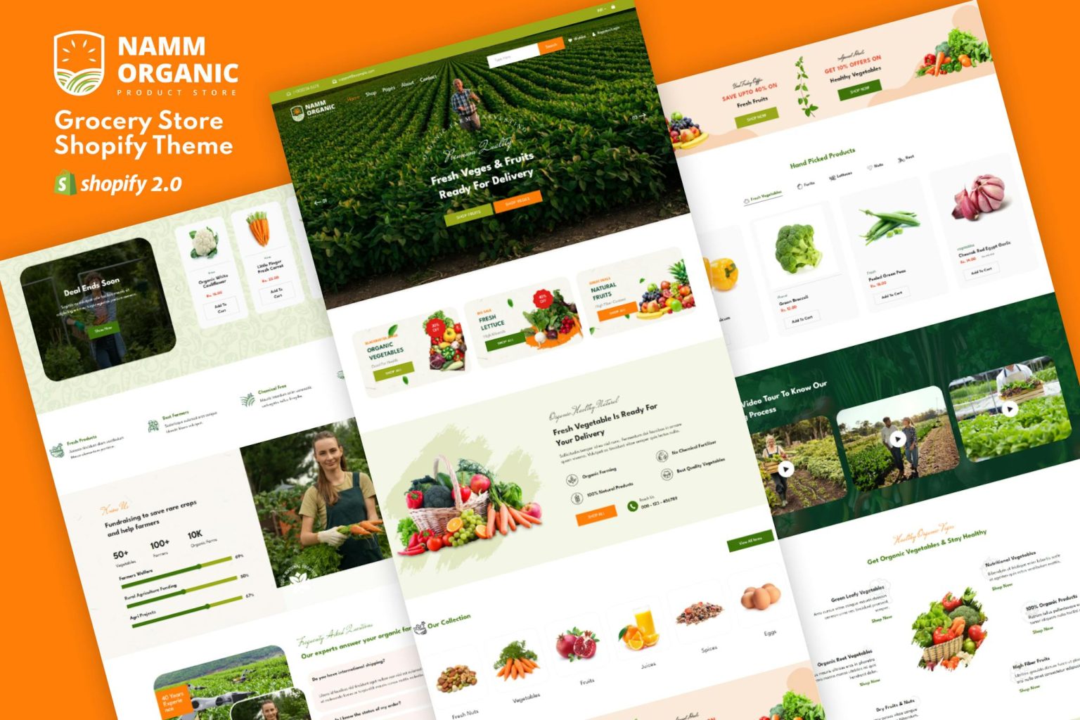 Namm - Grocery Store Shopify Theme Retail, Supermarket ecommerce Design ...