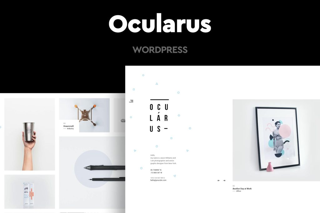 Ocularus - Minimal Photography WordPress Theme Horizontal scrolling ...