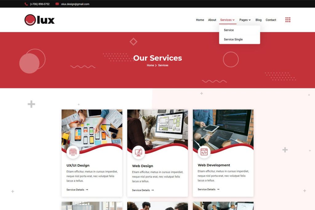 Olux – Creative Personal CV/Resume Portfolio HTML business card, clean, curriculum vitae, cv ...