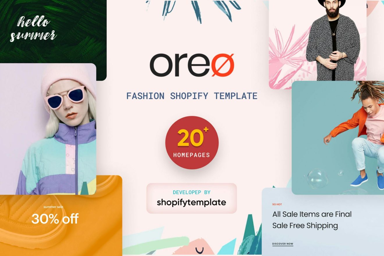 Oreo Minimal Clean Shopify Theme Drag & Drop Shopify Theme Sections, Multiple layout header ...