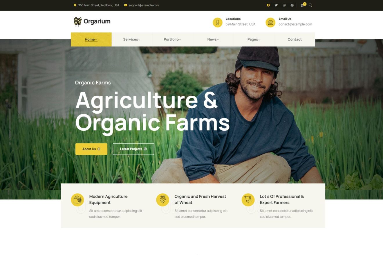 Orgarium - Agriculture & Organic WordPress Theme - Prime Access
