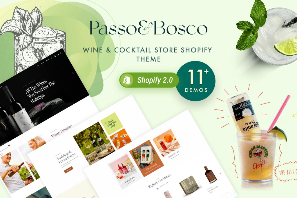 Passo Bosco - Wine Shop and Planter Store Shopify Drag & Drop Shopify Theme Sections, Product ...