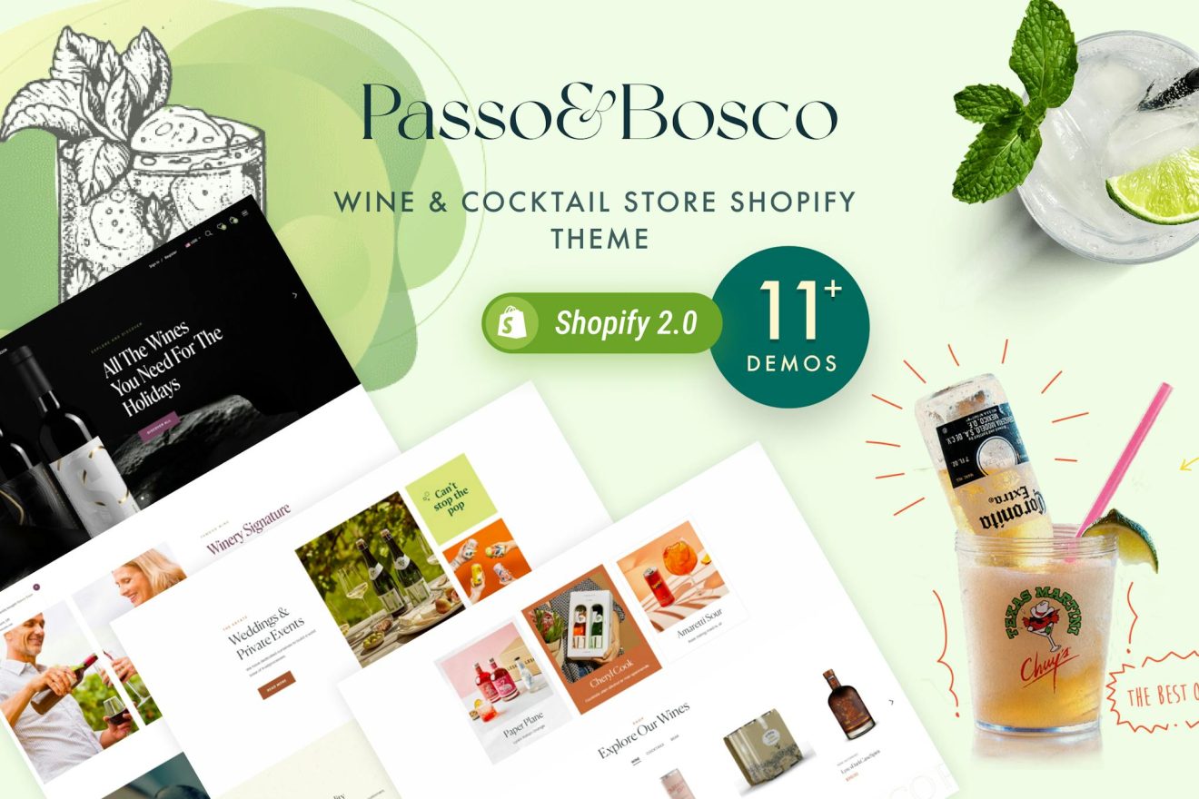 Passo Bosco - Wine Shop and Planter Store Shopify Drag & Drop Shopify ...