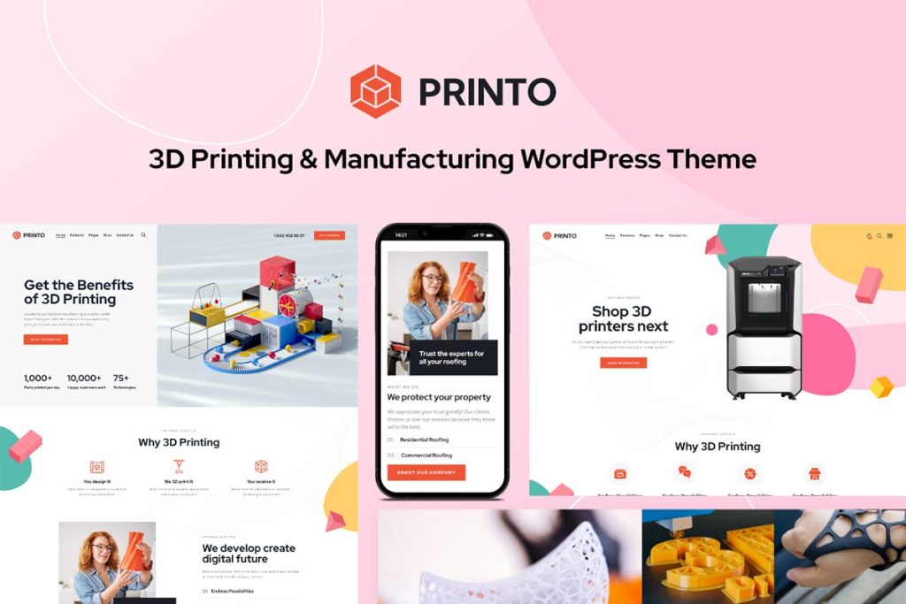 Printo 3D Printing & Manufacturing WordPress Theme - Prime Access