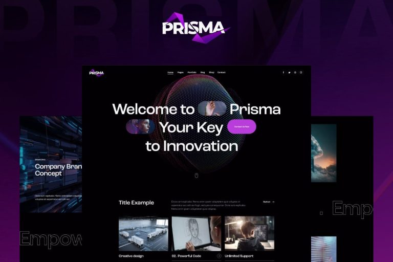Prisma Digital Startup & App WordPress Theme + AI - Prime Access