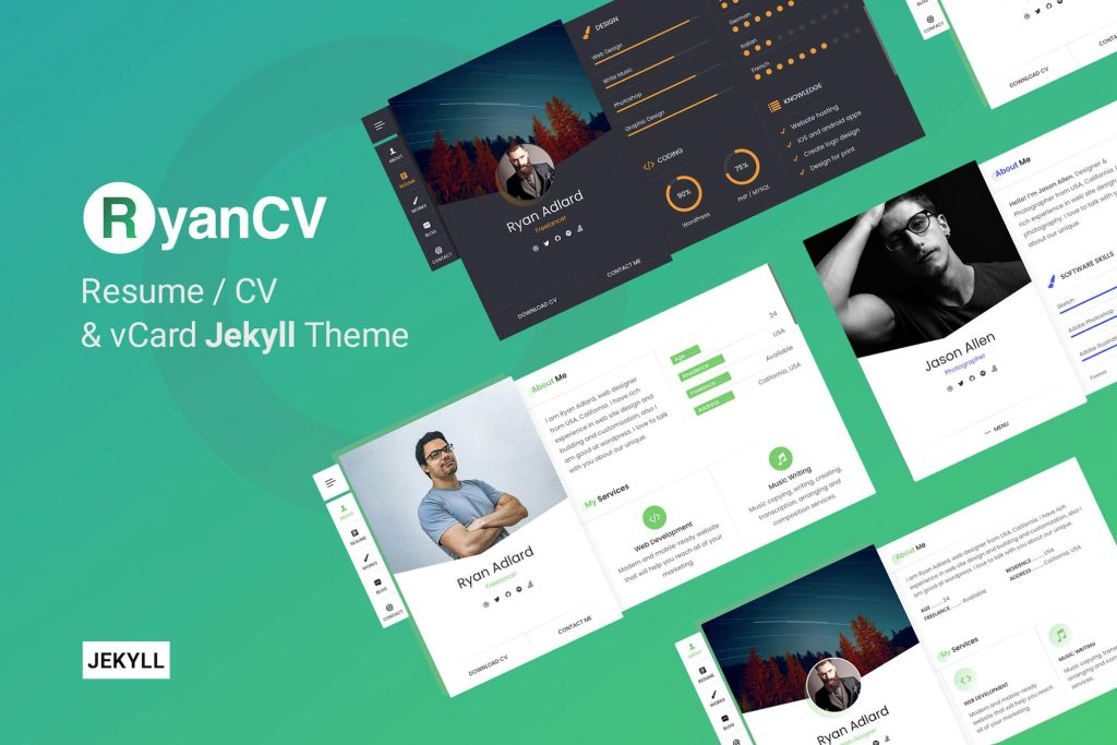 RyanCV - Personal Portfolio Resume Jekyll Theme Personal Portfolio for ...