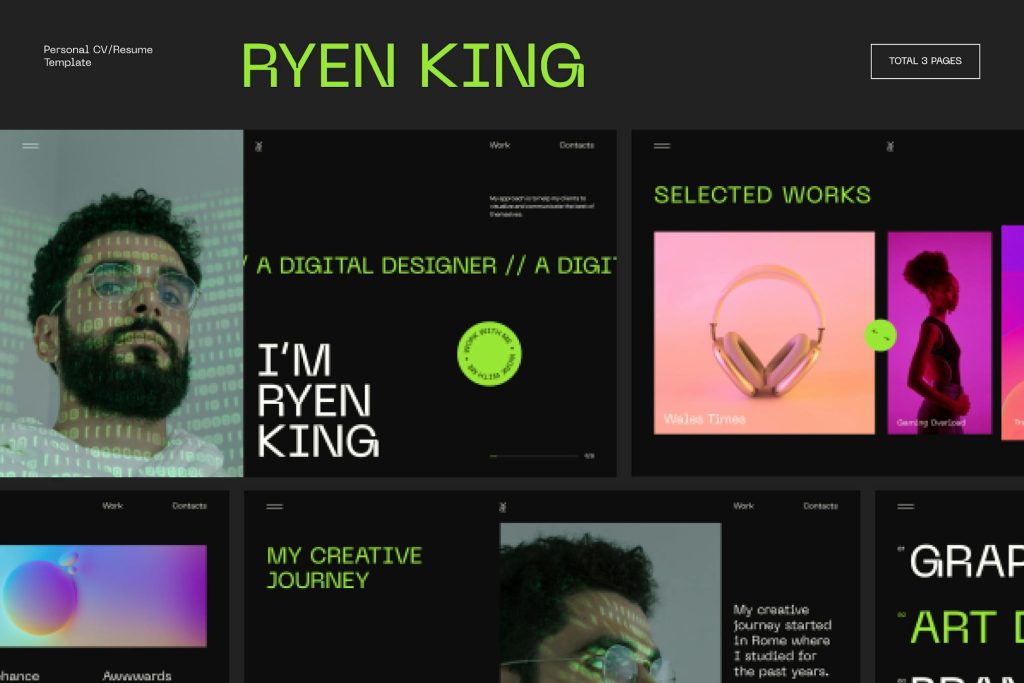 Ryen King - Personal CV/Resume HTML Template - Prime Access