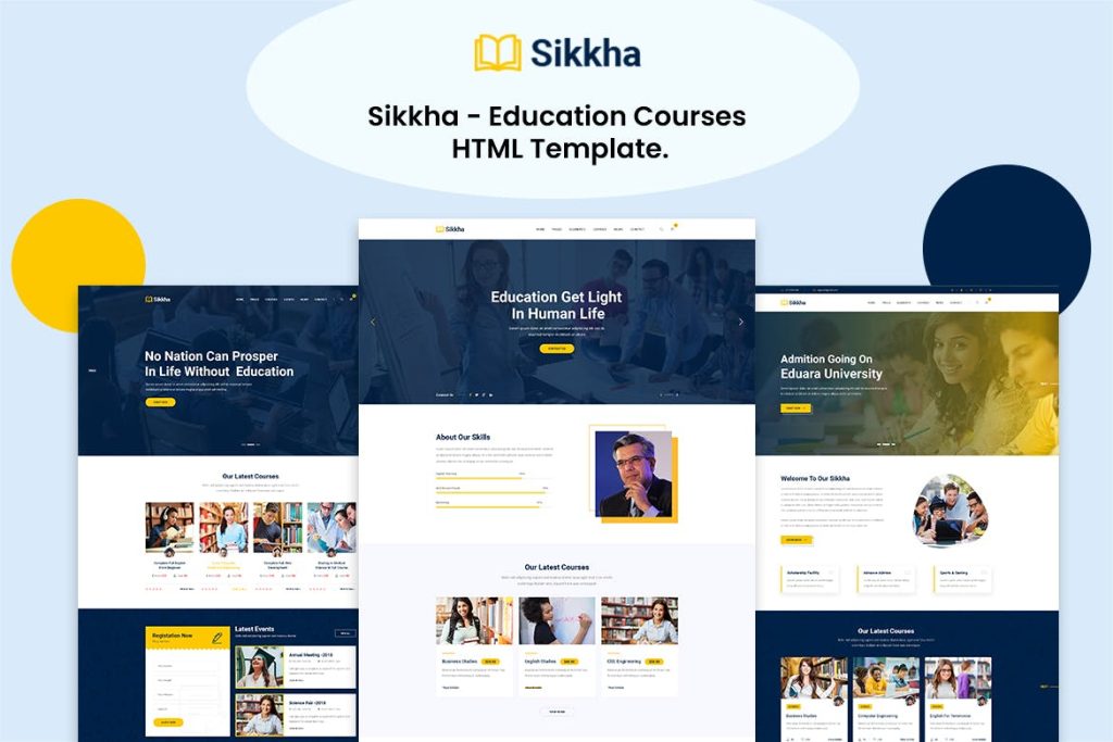 Sikkha - Education HTML Template Shikkha is clean & modern Education HTML Template for ...