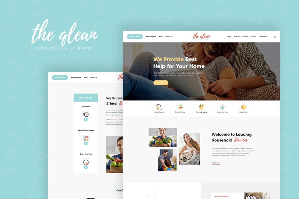The Qlean Housekeeping: Washing & Cleaning Company WordPress Theme ...