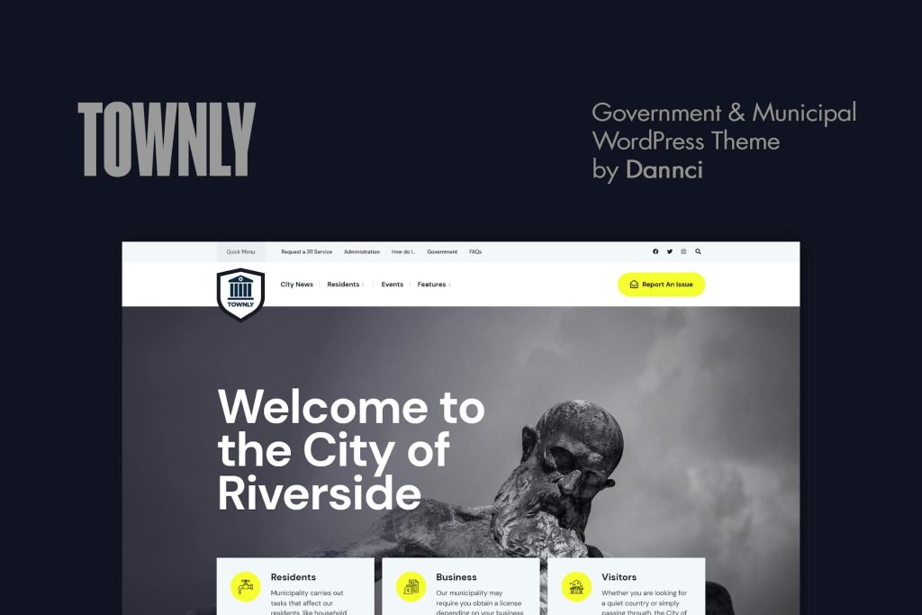 Townly - Government & Municipal WordPress Theme ADA Compliant ...