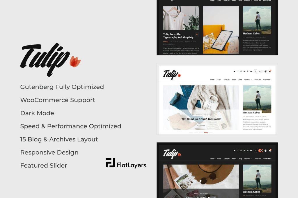 Tulip - Responsive WordPress Blog Theme 15 Blog Layouts, Dark Mode, WooCommerce, RTL Support ...