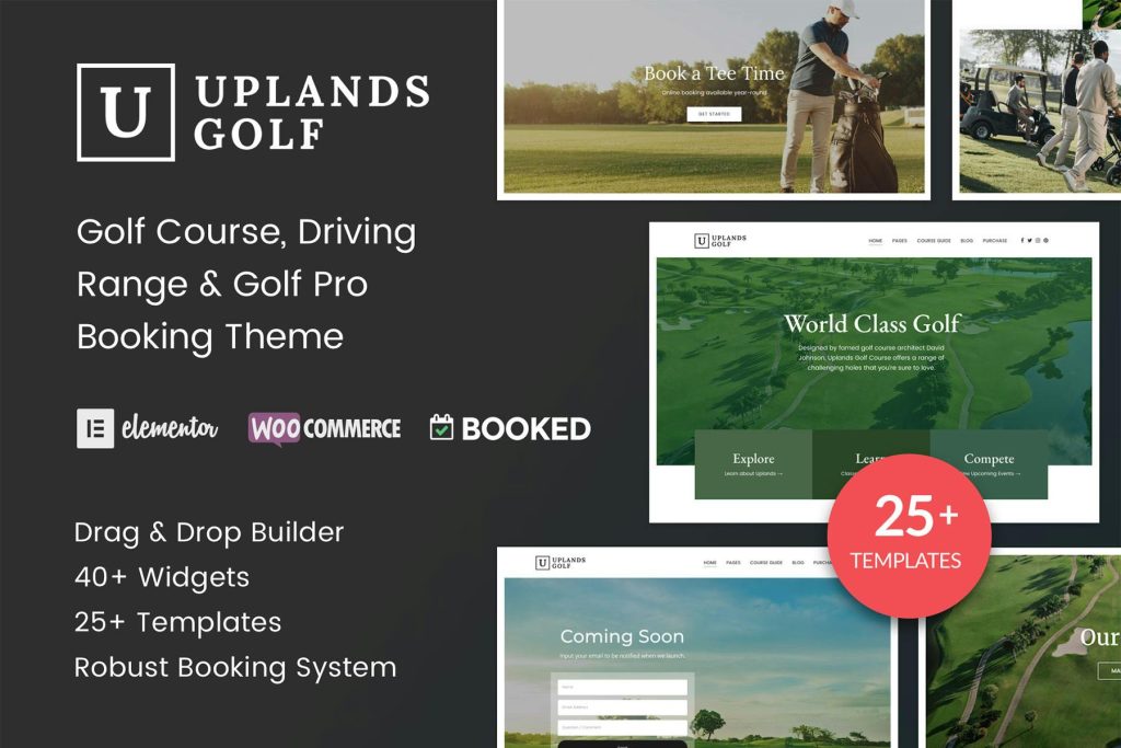 Uplands - Golf Course WordPress Theme Build with Elementor Drag & Drop ...