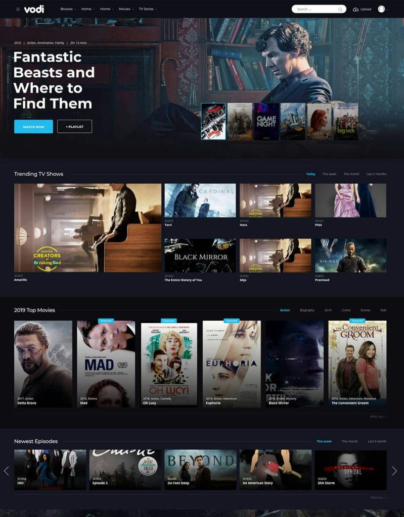 Vodi - Video WordPress Theme for Movies & TV Shows Video WordPress ...