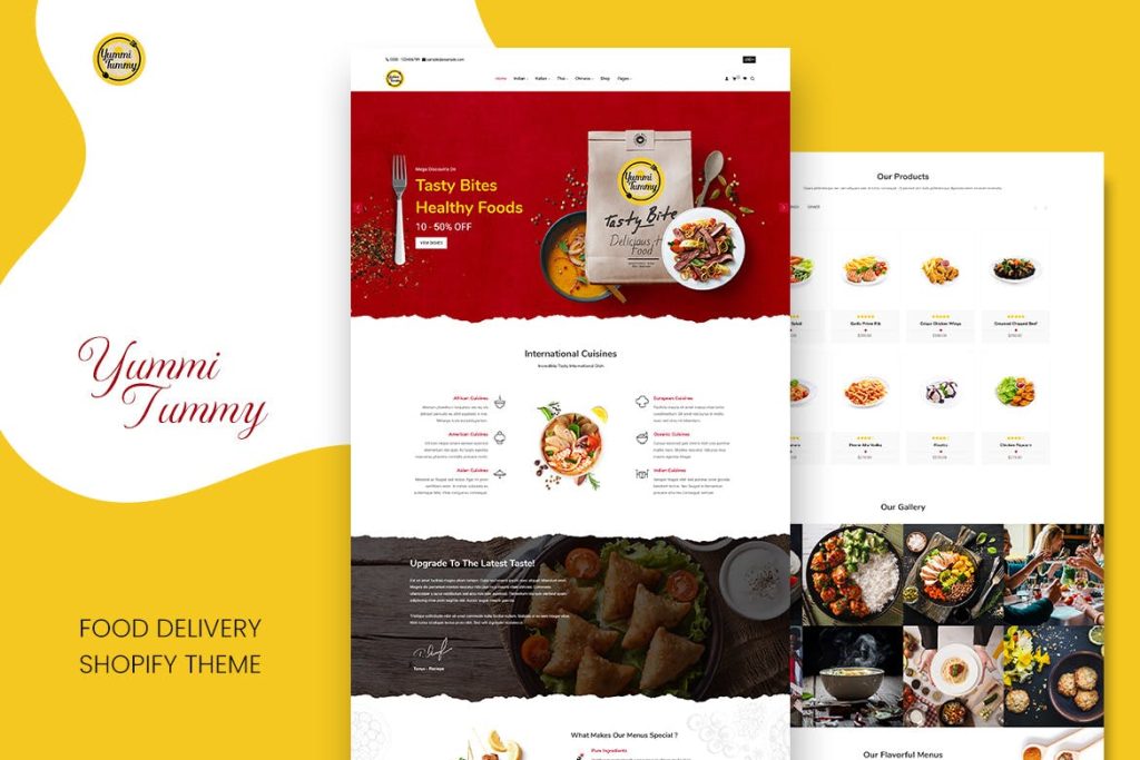 Yummi - Food Delivery Shopify Theme Vegitables, Food, Grocery, Spices ...