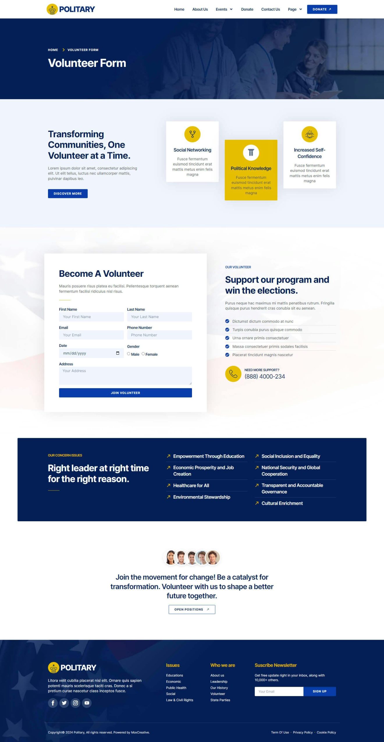 Politary - Politician & Public Servant Elementor Pro Template Kit ...