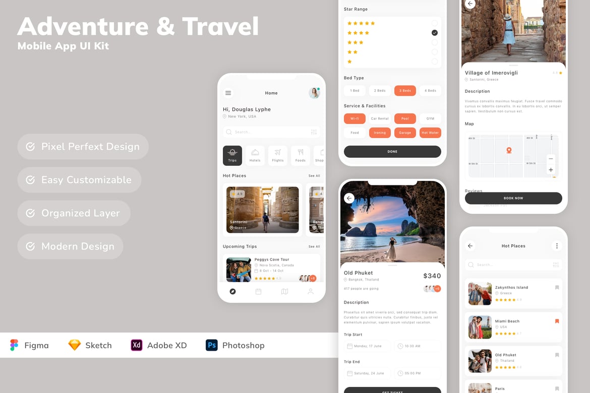 Adventure & Travel Mobile App UI Kit Figma Design - Prime Access