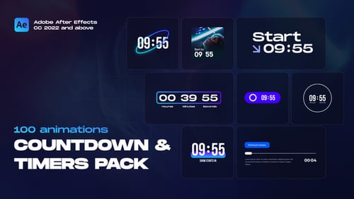 Countdown & Timers Pack After Effect Template - Prime Access