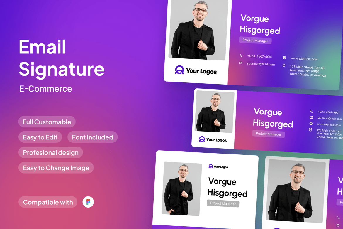 Email Signature for Project Manager Figma Design - Prime Access
