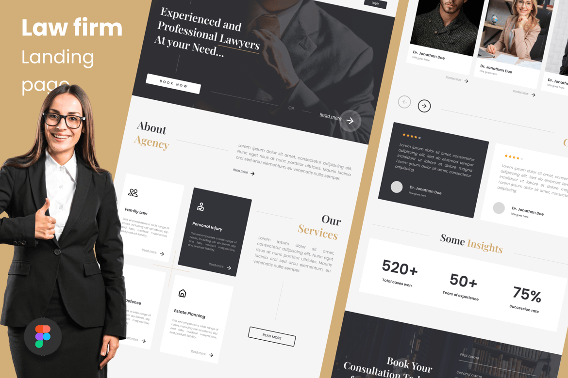 Lawyer - Landing Page Figma Design - Prime Access