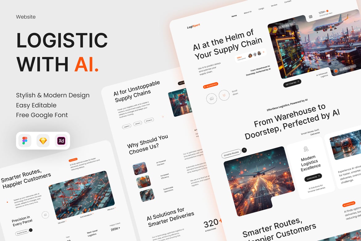 LogiXpert - Logistic AI website Figma Design - Prime Access LogiXpert - Logistic AI website Figma Design - Prime Access