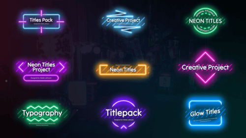 Neon Titles After Effect Template - Prime Access