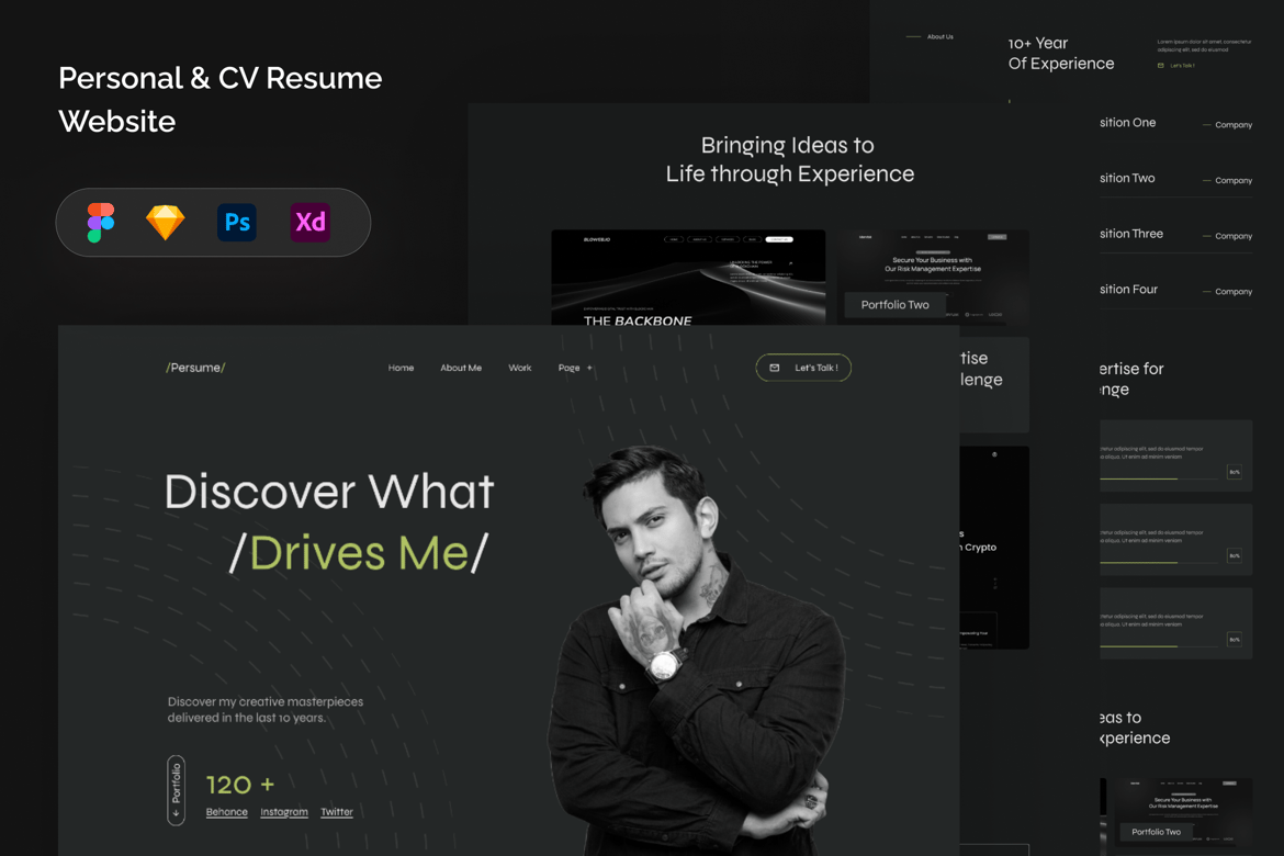 Personal & CV Resume Website Figma Design - Prime Access