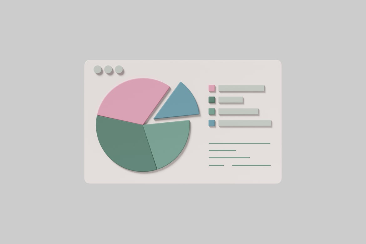 Pie chart and bar graph 3D Model - Prime Access
