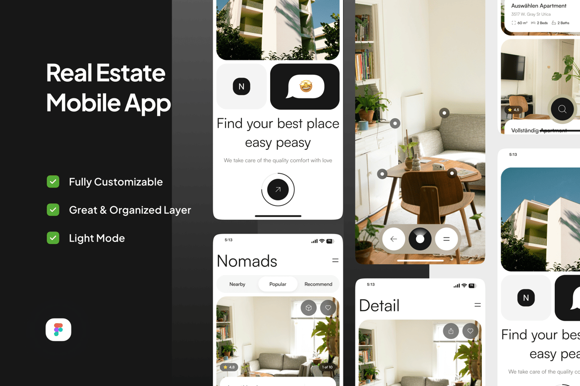 Real Estate App - Nomads Figma Design - Prime Access
