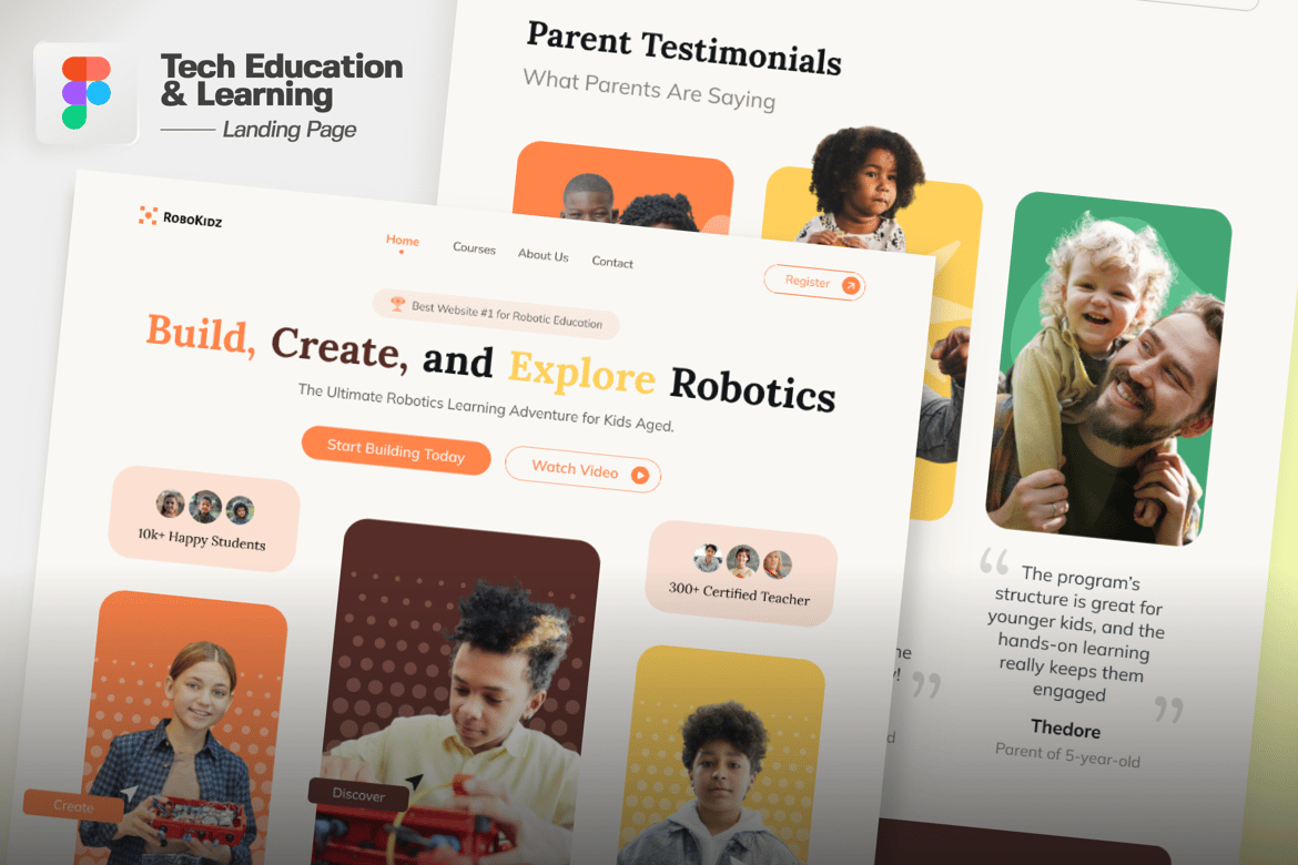 Tech Education & Learning Landing Page Figma Design - Prime Access