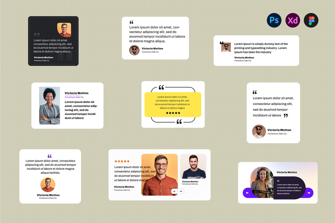 Testimonials, Review & Quotes Template Figma Design - Prime Access