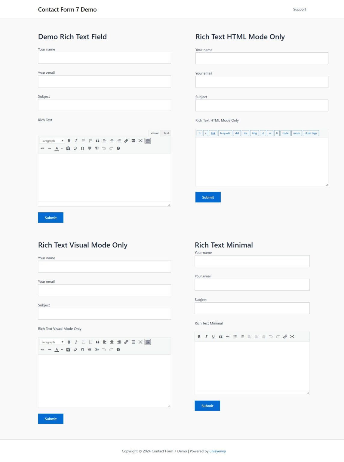 Rich Text Field for Contact Form 7 - Prime Access