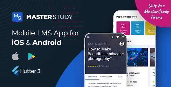 MasterStudy LMS Mobile App - Flutter v.3 iOS & Android - Prime Access