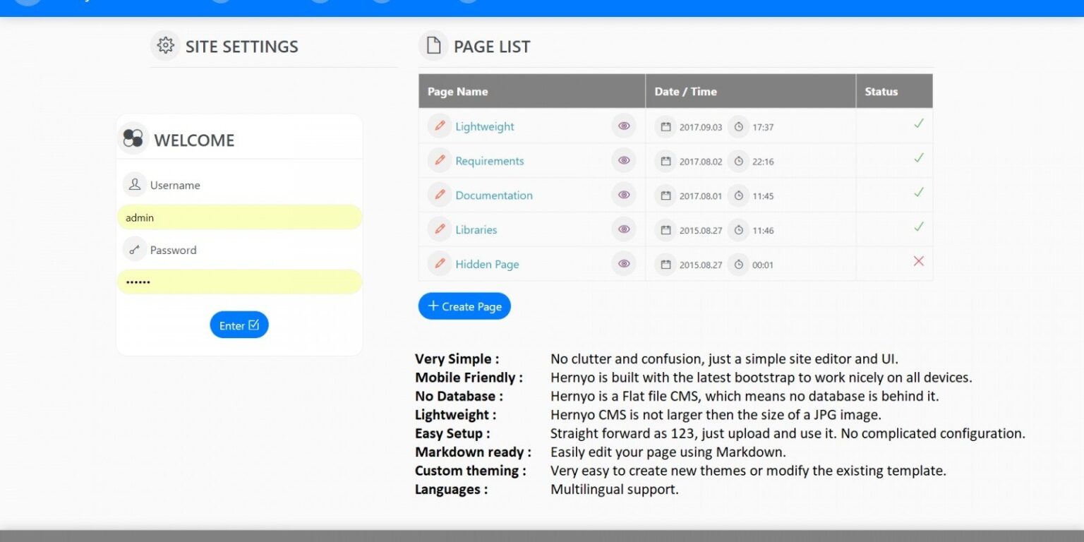 Henry CMS - Lightweight CMS Without Database - Prime Access